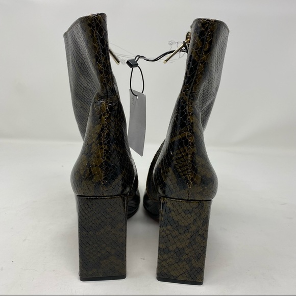 Zara | Shoes | Nwt Zara Square Toe Snakeskin Booties | Poshmark